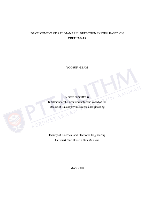 (PDF) Human Fall Detection System Using Depth Maps
