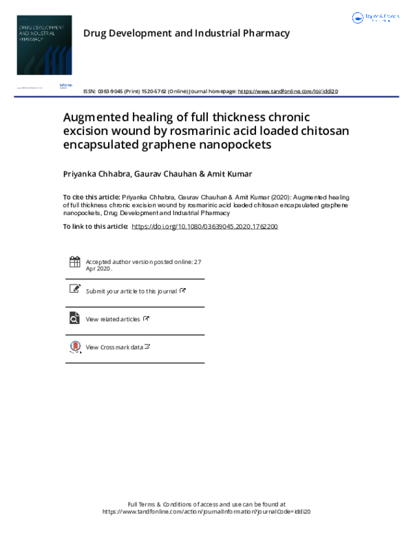 (PDF) Augmented healing of full thickness chronic excision wound by ...