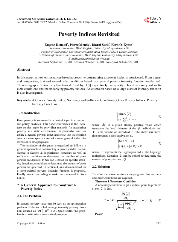 (PDF) Poverty Indices Revisited