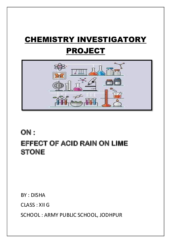 (PDF) Effect of ACID RAIN on LIME STONE