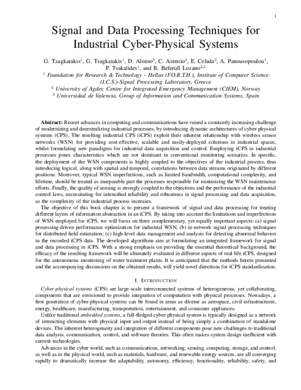 (PDF) Signal and Data Processing Techniques for Industrial Cyber ...