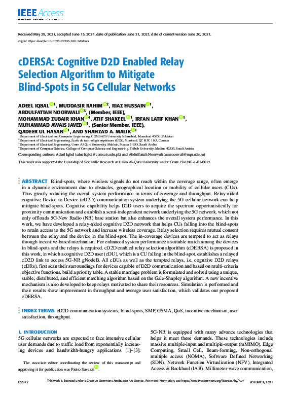 Pdf Cdersa Cognitive D2d Enabled Relay Selection Algorithm To 2927