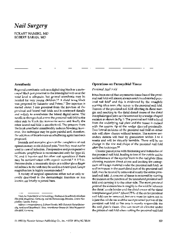(PDF) Nail surgery