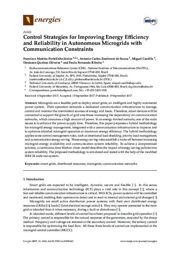 (PDF) Control Strategies for Improving Energy Efficiency and Reliability in Autonomous ...
