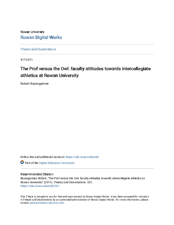 (PDF) The Prof versus the Owl: faculty attitudes towards ...