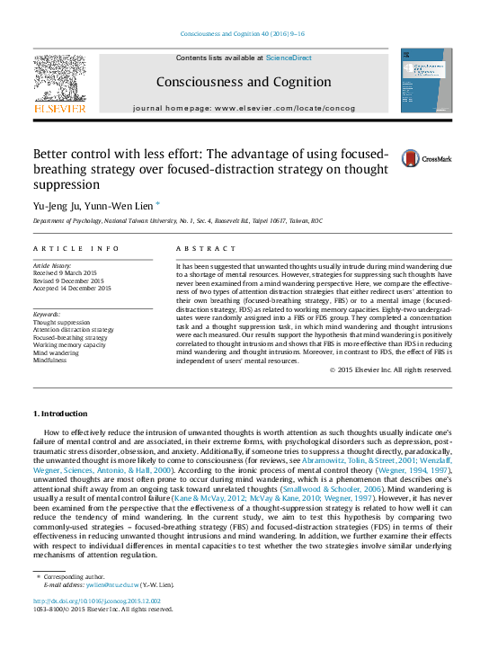 (PDF) Better control with less effort: The advantage of using focused ...