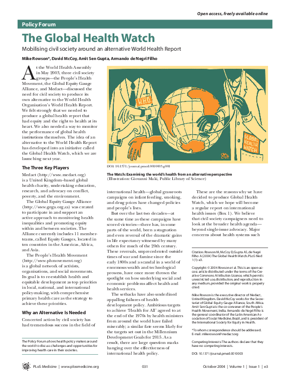 (PDF) The Global Health Watch