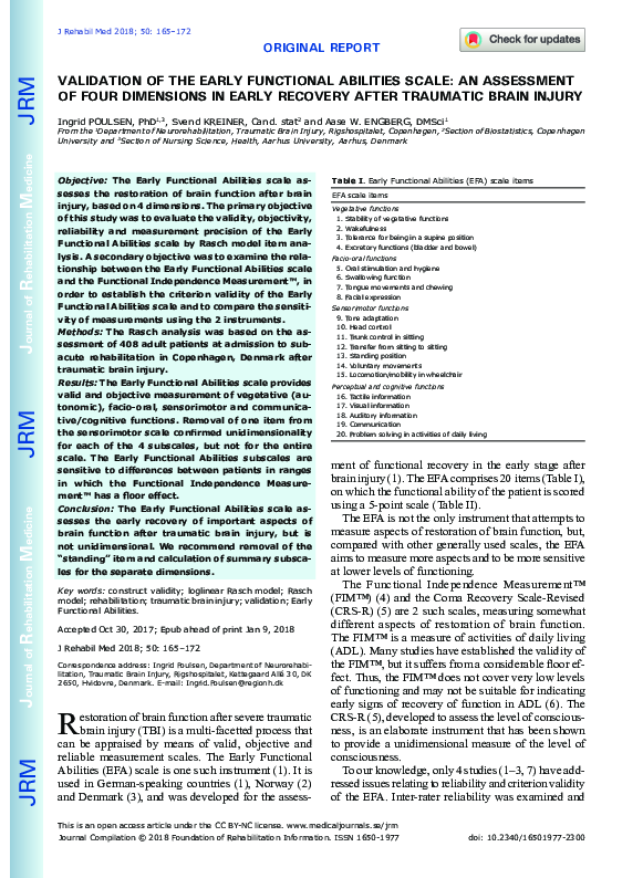 (PDF) Validation of the Early Functional Abilities scale: An assessment ...