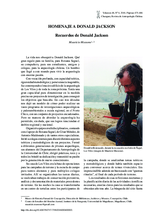 (PDF) Homenaje a Donald Jackson