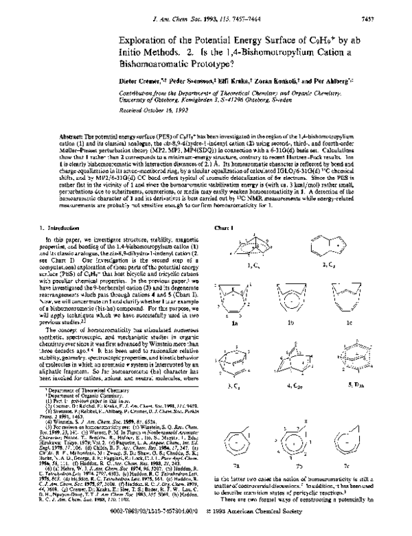 (PDF) Exploration of the potential energy surface of C9H9+ by ab initio ...