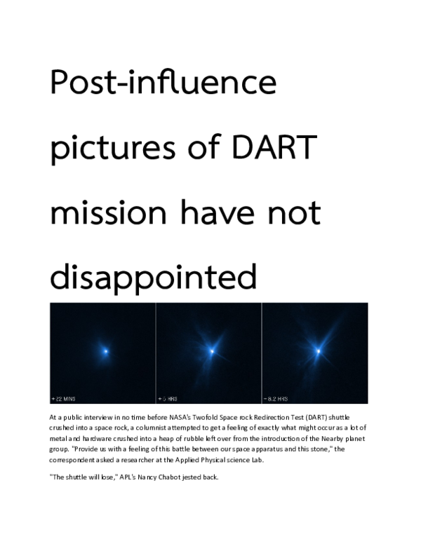 DART Mission Report