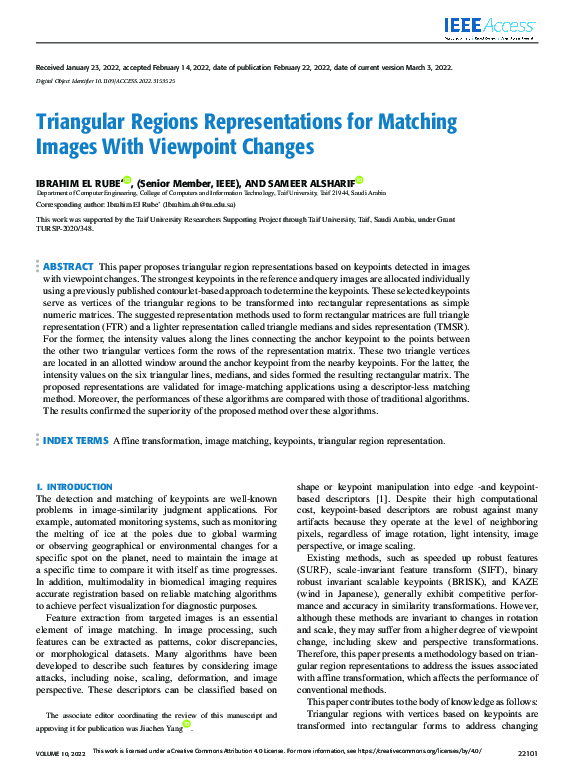 (PDF) Triangular Regions Representations for Matching Images With ...