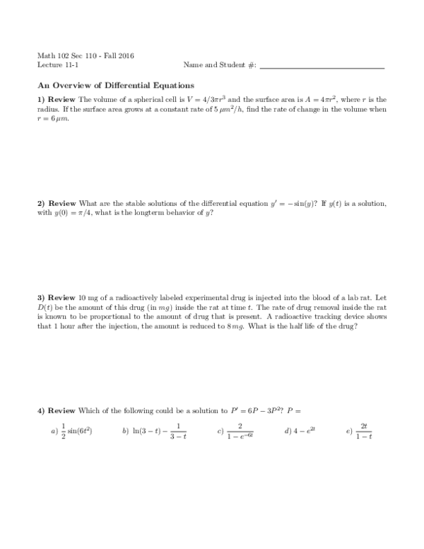 (PDF) Overview of Differential Equations | ANUPAM YADAV - Academia.edu