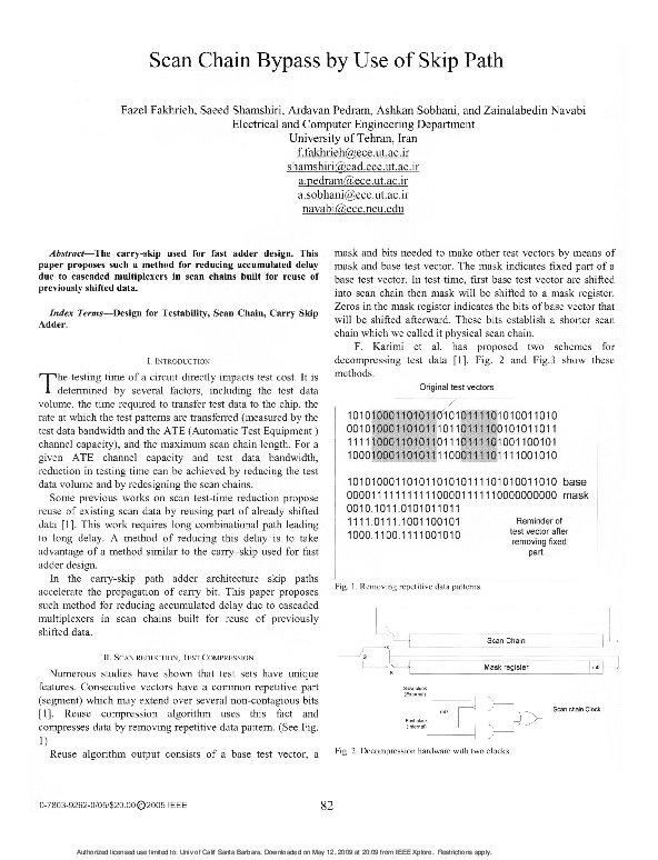 (PDF) Scan Chain Bypass by Use of Skip Path