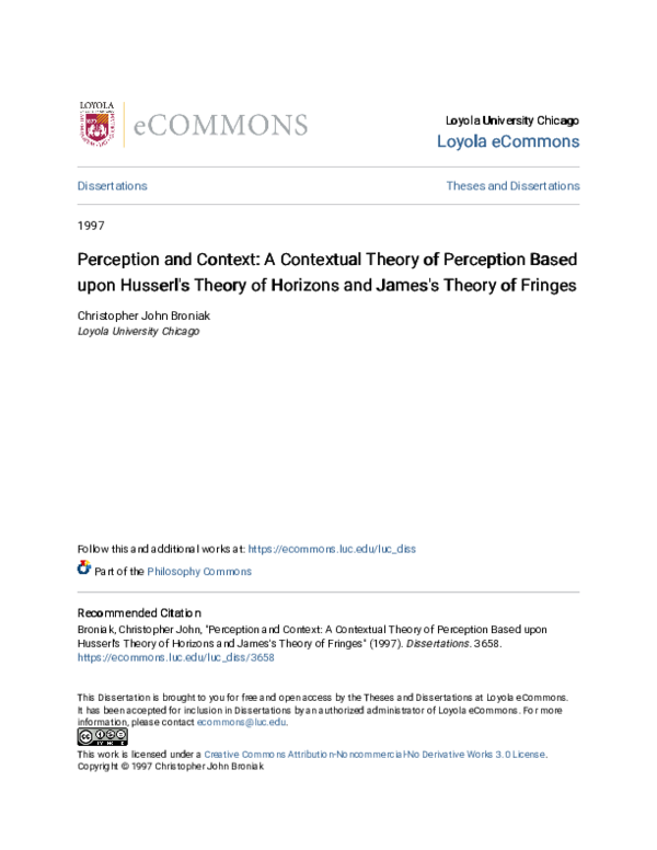 (PDF) Perception and context : a contextual theory of perception based ...