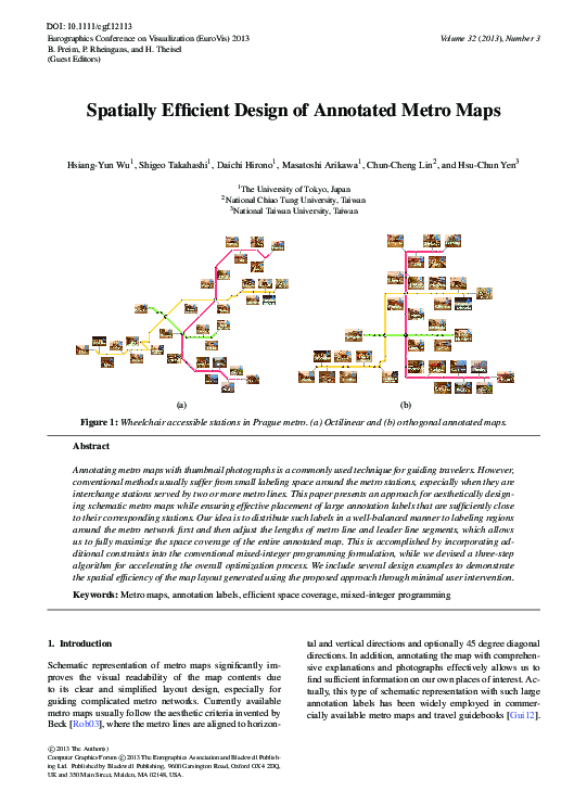 (PDF) Spatially Efficient Design of Annotated Metro Maps