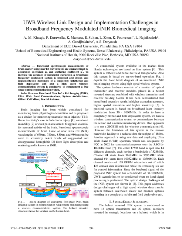 (PDF) Index Terms — Functional Near Infra Red Imaging (fNIR), Ultra ...