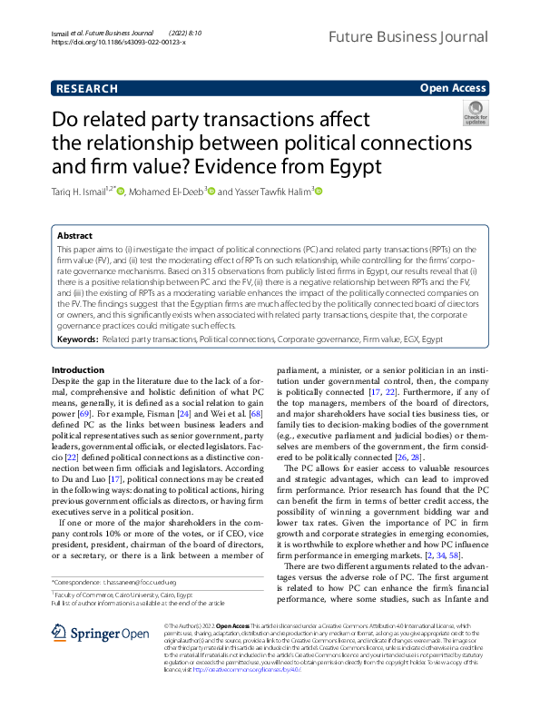 (PDF) Do related party transactions affect the relationship between ...