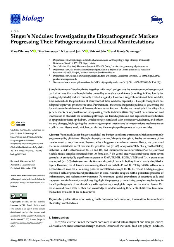 (PDF) Singer's Nodules: Investigating the Etiopathogenetic Markers ...