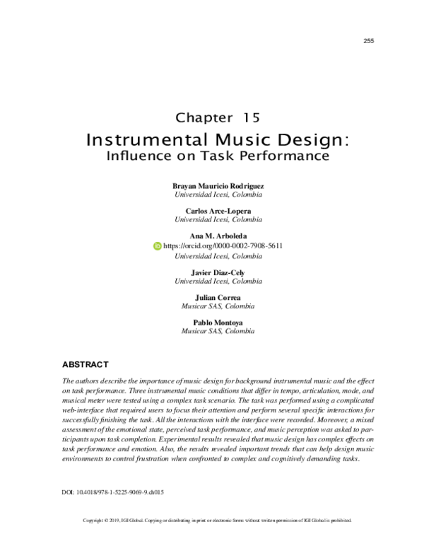 Pdf Influence On Task Performance 1081