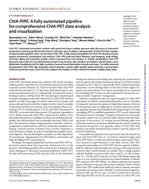 (PDF) ChIA-PIPE: A fully automated pipeline for comprehensive ChIA-PET ...