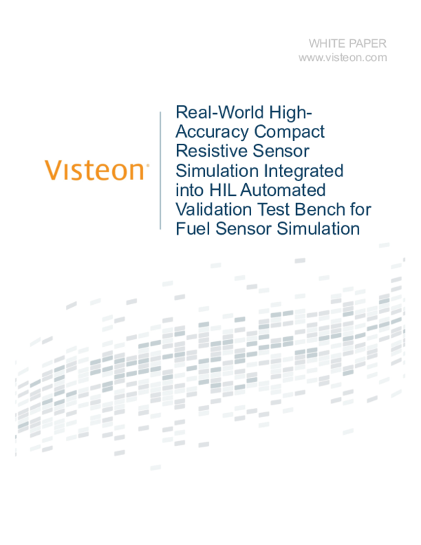 Pdf Real World High Accuracy Compact Resistive Sensor Simulation Integrated Into Hil