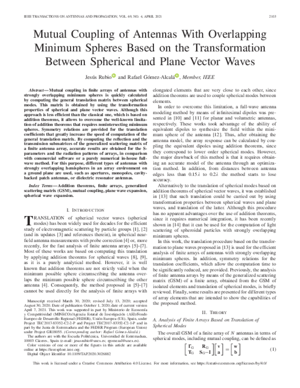 (PDF) Mutual Coupling of Antennas With Overlapping Minimum Spheres ...