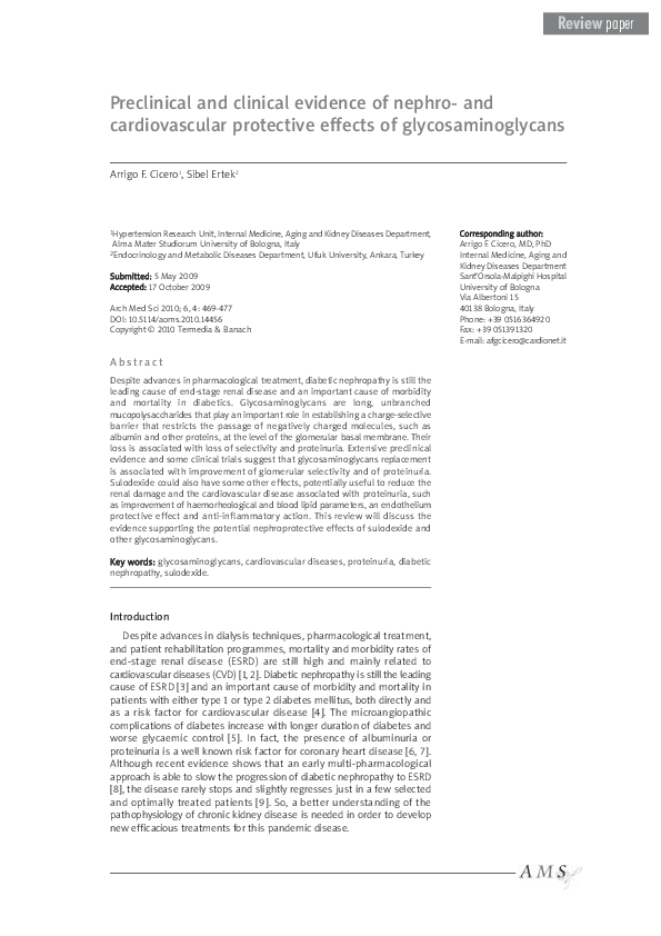 (PDF) Preclinical and clinical evidence of nephro- and cardiovascular ...