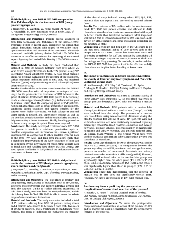 (PDF) C5 The impact of median lobe in benign prostatic hyperplasia on ...