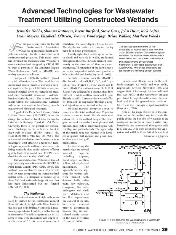 (PDF) Advanced Technologies for Wastewater Treatment Utilizing ...