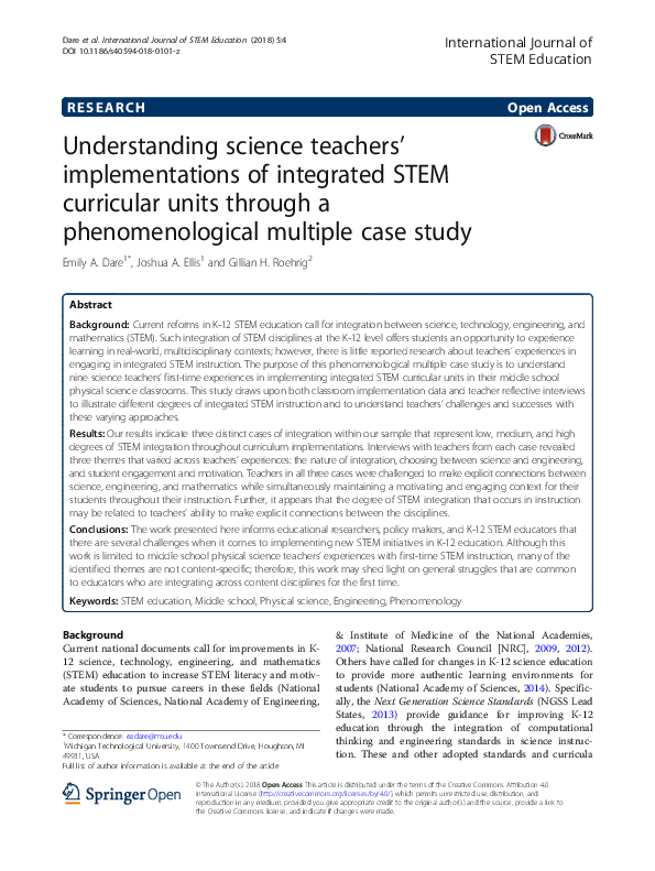 (PDF) Understanding science teachers’ implementations of integrated ...