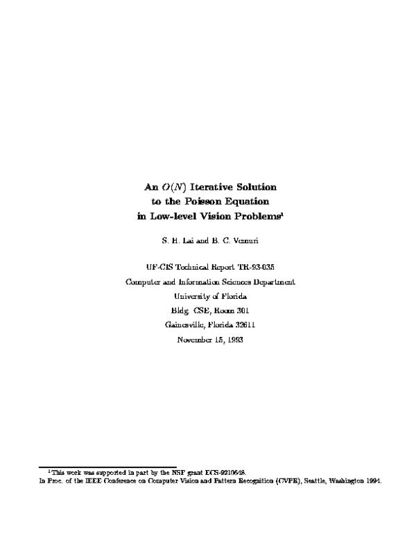 (PDF) An O(N) iterative solution to the Poisson equation in low-level ...