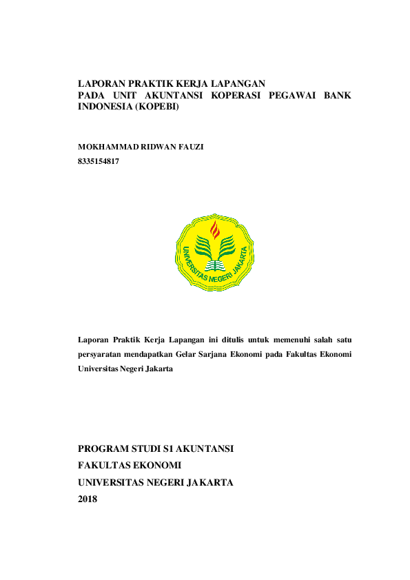 (PDF) Laporan Praktik Kerja Lapangan Pada Unit Akuntansi Koperasi ...