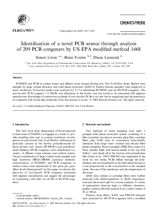 (PDF) Identification of a novel PCB source through analysis of 209 PCB ...