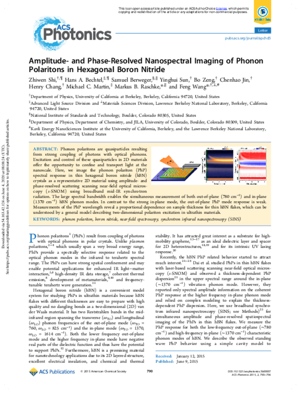 (PDF) Amplitude- and Phase-Resolved Nanospectral Imaging of Phonon ...