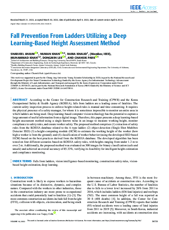(PDF) Fall Prevention From Ladders Utilizing a Deep Learning-Based ...