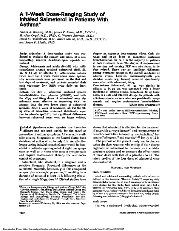 (PDF) A 1-week dose-ranging study of inhaled salmeterol in patients ...