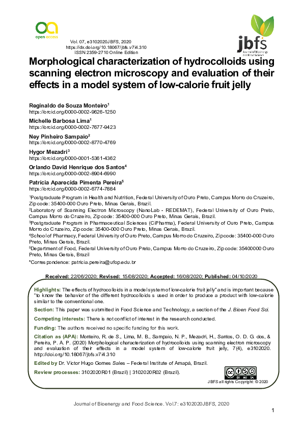 (PDF) Morphological characterization of hydrocolloids using scanning ...