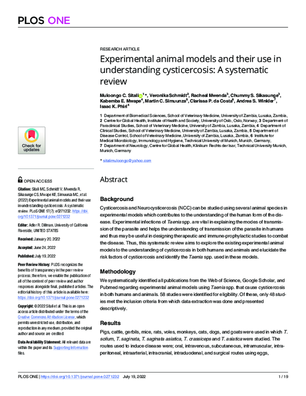 (PDF) Experimental animal models and their use in understanding ...