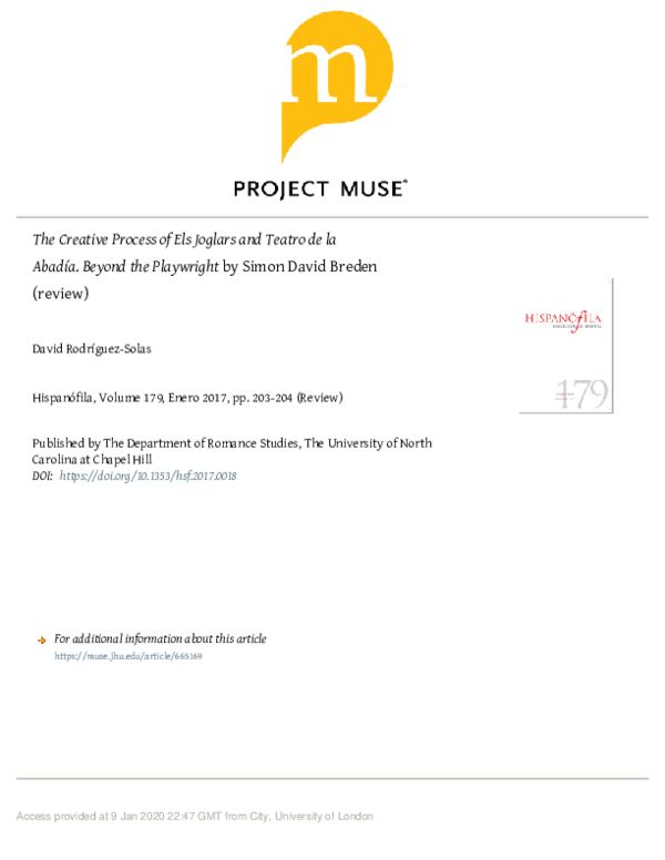 (PDF) The Creative Process of Els Joglars and Teatro de la Abadía ...