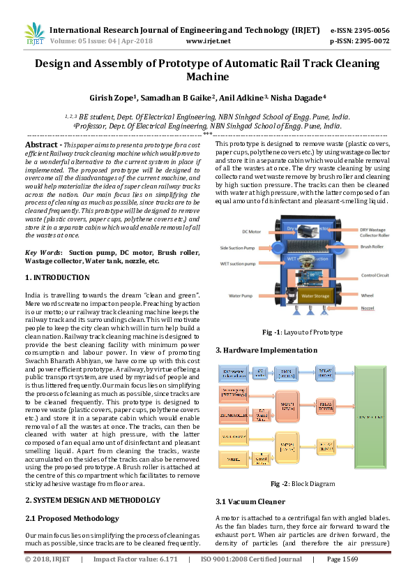 (PDF) Design and Assembly of Prototype of Automatic Rail Track Cleaning ...
