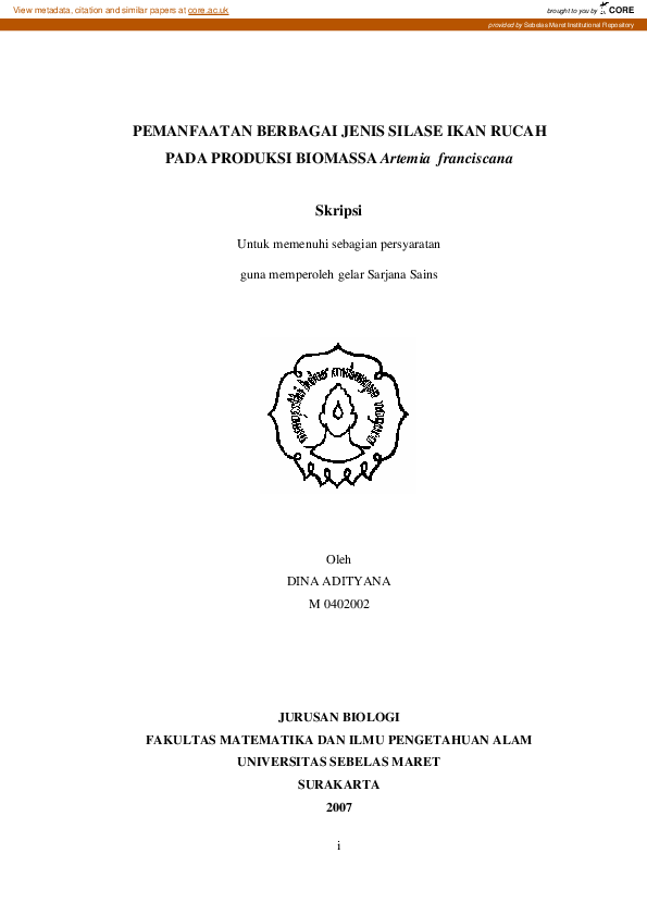 (PDF) PEMANFAATAN BERBAGAI JENIS SILASE IKAN RUCAH PADA PRODUKSI ...