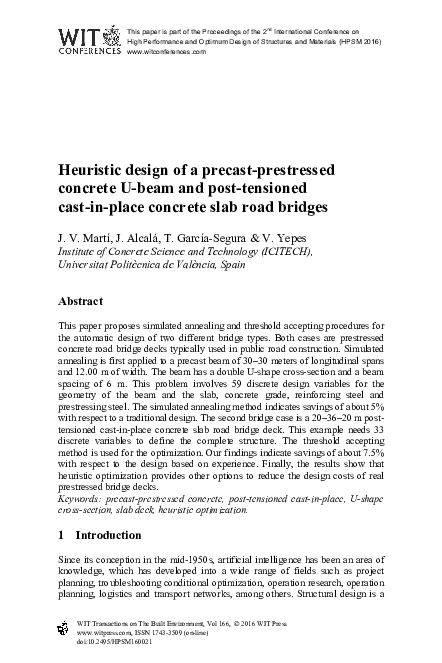 (PDF) Heuristic design of a precast-prestressed concrete U-beam and ...