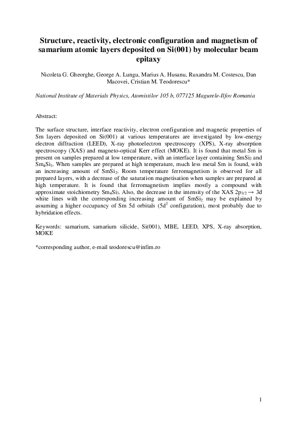 (PDF) Structure, reactivity, electronic configuration and magnetism of ... (PDF) Structure, reactivity, electronic configuration and magnetism of ...