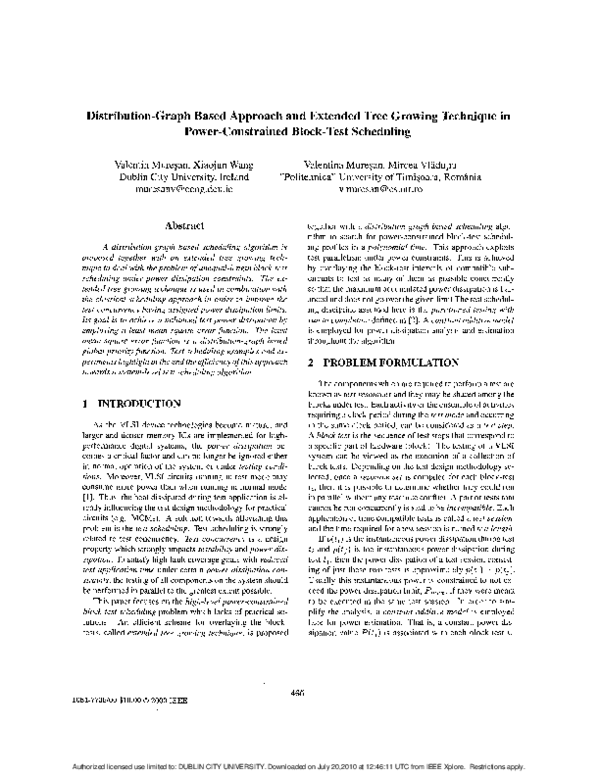 Pdf Distribution Graph Based Approach And Extended Tree Growing Technique In Power Constrained