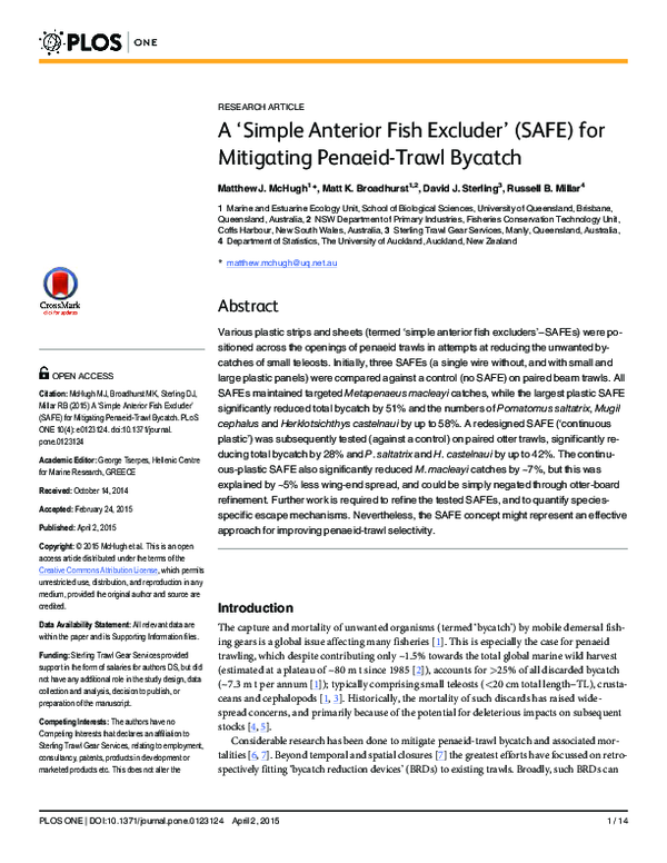(PDF) A 'Simple Anterior Fish Excluder' (SAFE) for Mitigating Penaeid ...