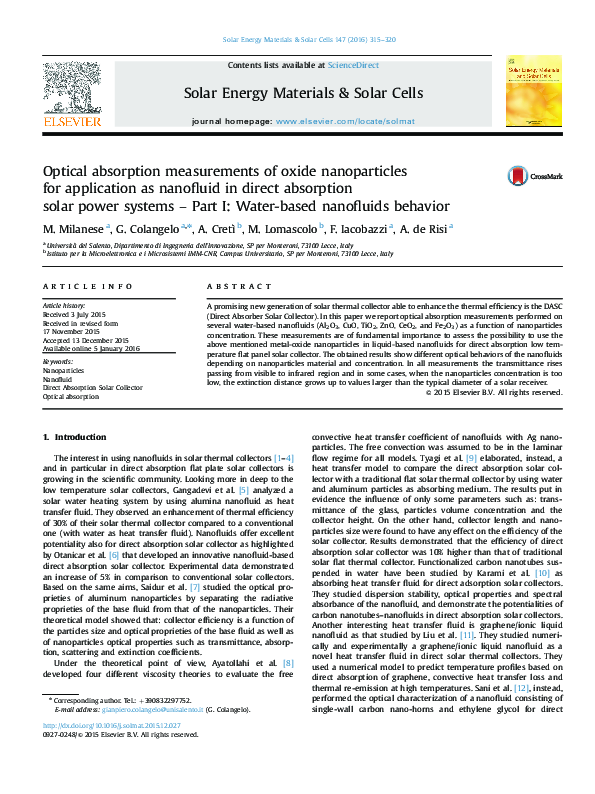 (PDF) Optical absorption measurements of oxide nanoparticles for ...