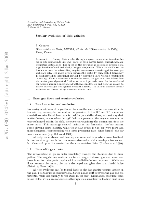 (PDF) Secular Evolution of Disk Galaxies