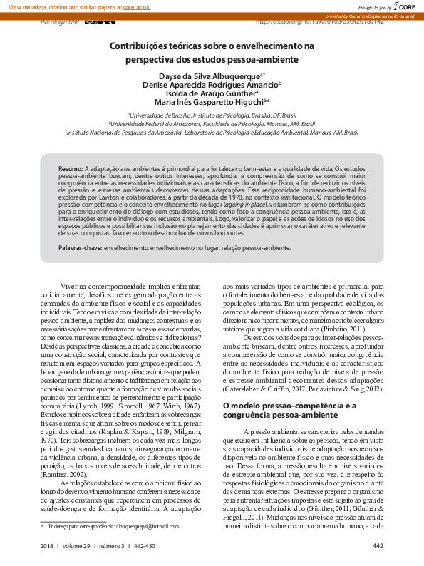 (PDF) Theoretical contributions on aging from the perspective of person ...