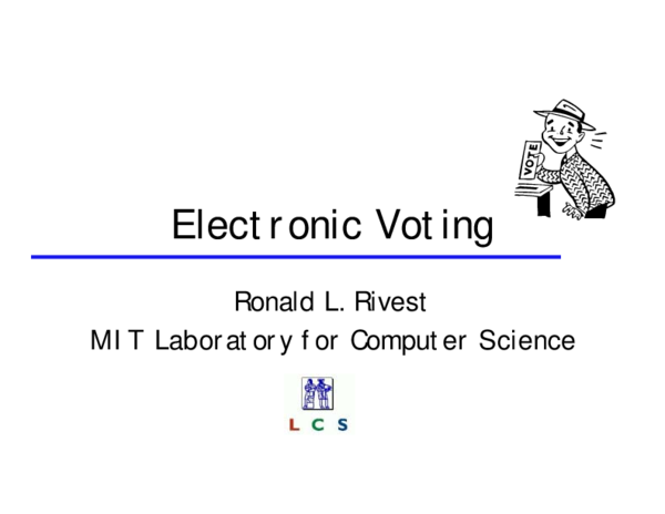 (PDF) Electronic Voting